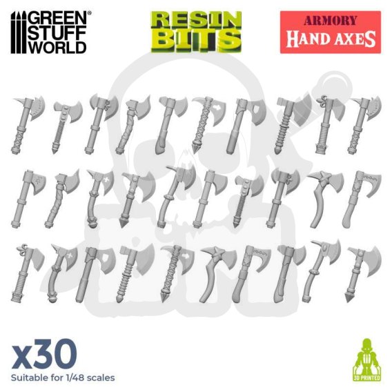 Battle-Models > 3D printed set - Hand Axes - topory 30 szt.